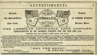 Palmer’s Patent Limbs – Philadelphia as Advertised